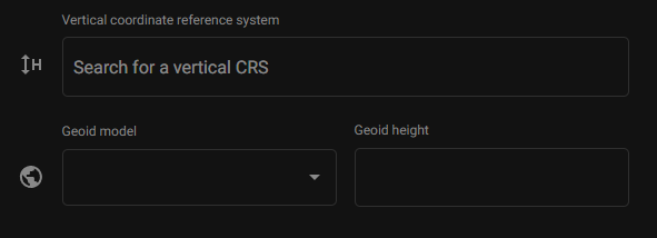 New dataset > Processing options > Output coordinate system - PIX4Dcloud